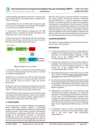 MACHINE LEARNING BASED DRIVER MONITORING SYSTEM | PDF