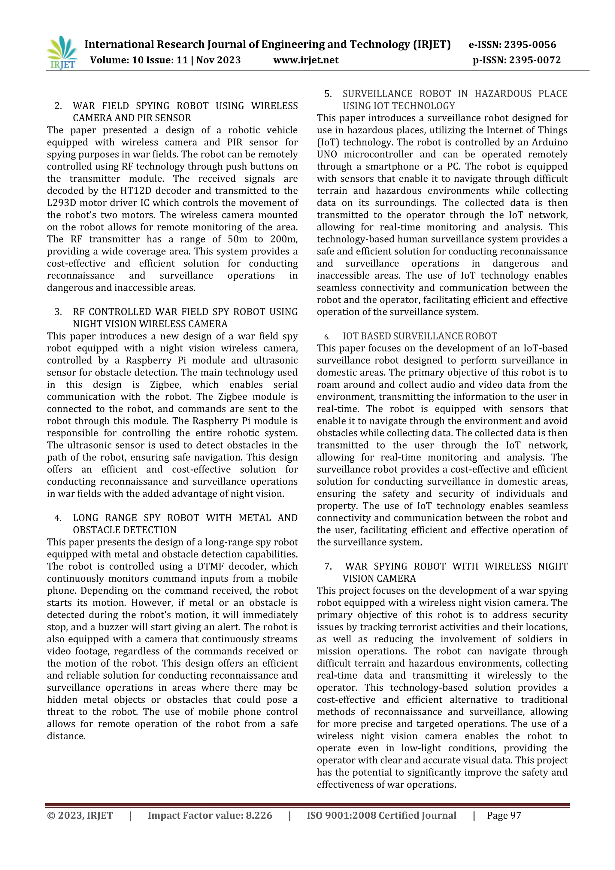 WarField Robot | PDF