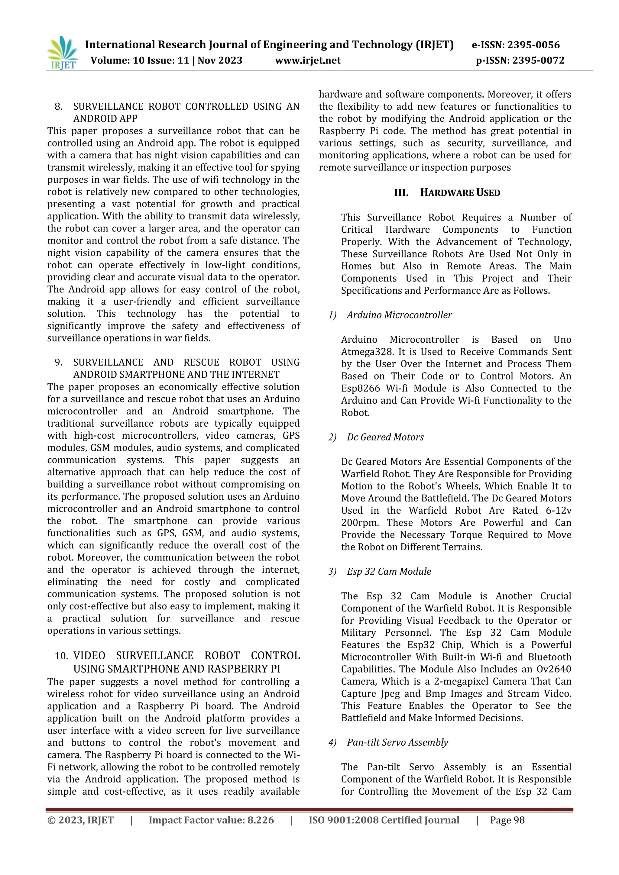 WarField Robot | PDF