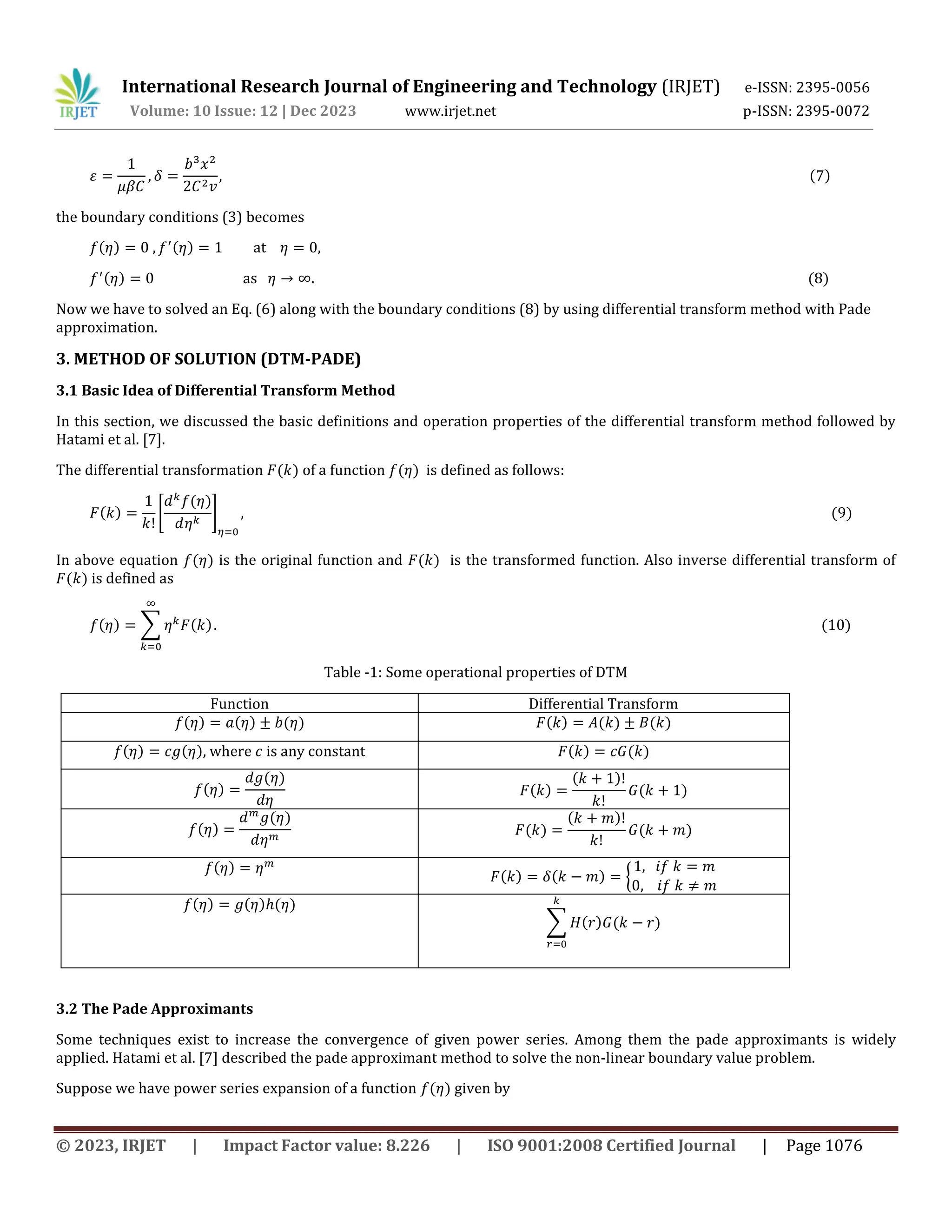 DTM-Pade Approximation to Analyse the Powell-Eyring Fluid Flow Over a Linear Stretching Sheet | PDF