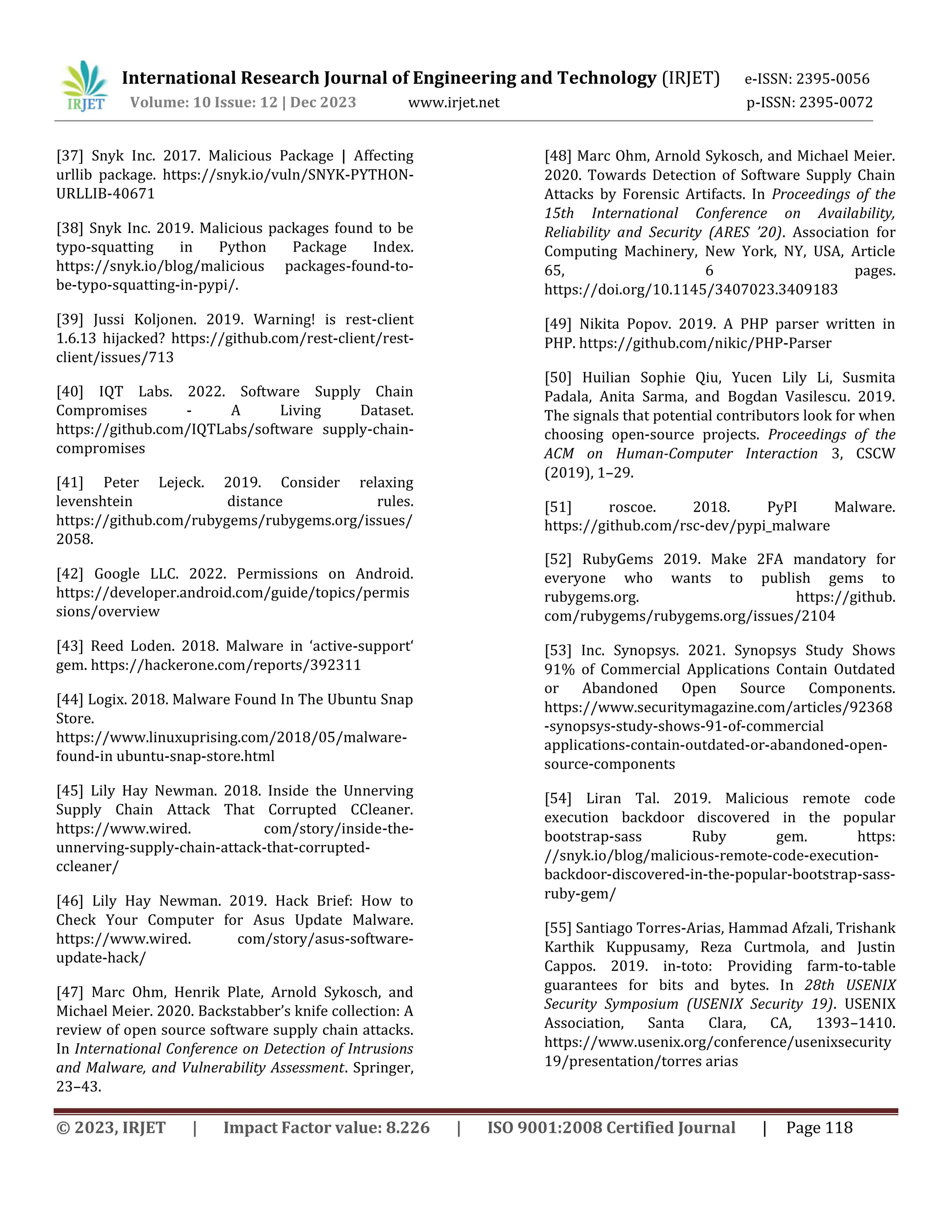 OSSCR: A framework for detecting Software Supply Chain “Risks” in Open ...