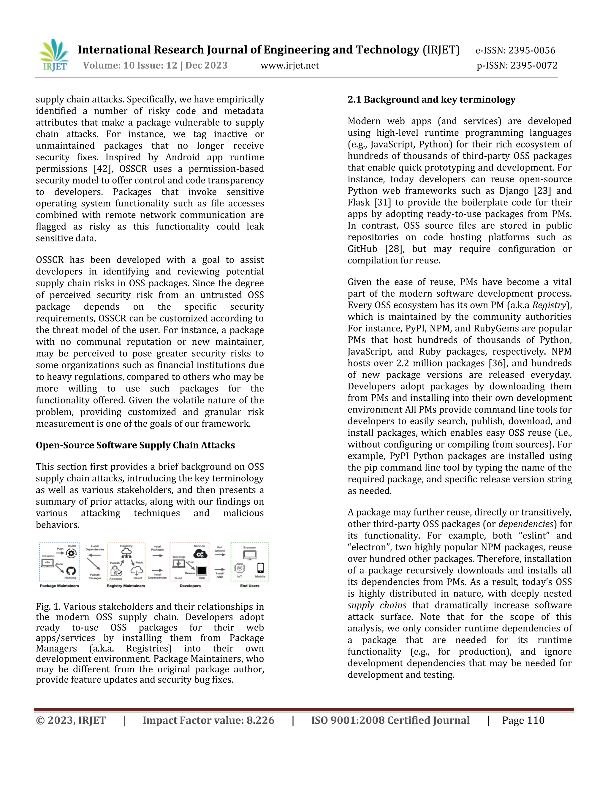 OSSCR: A framework for detecting Software Supply Chain “Risks” in Open- source Software Packages ...