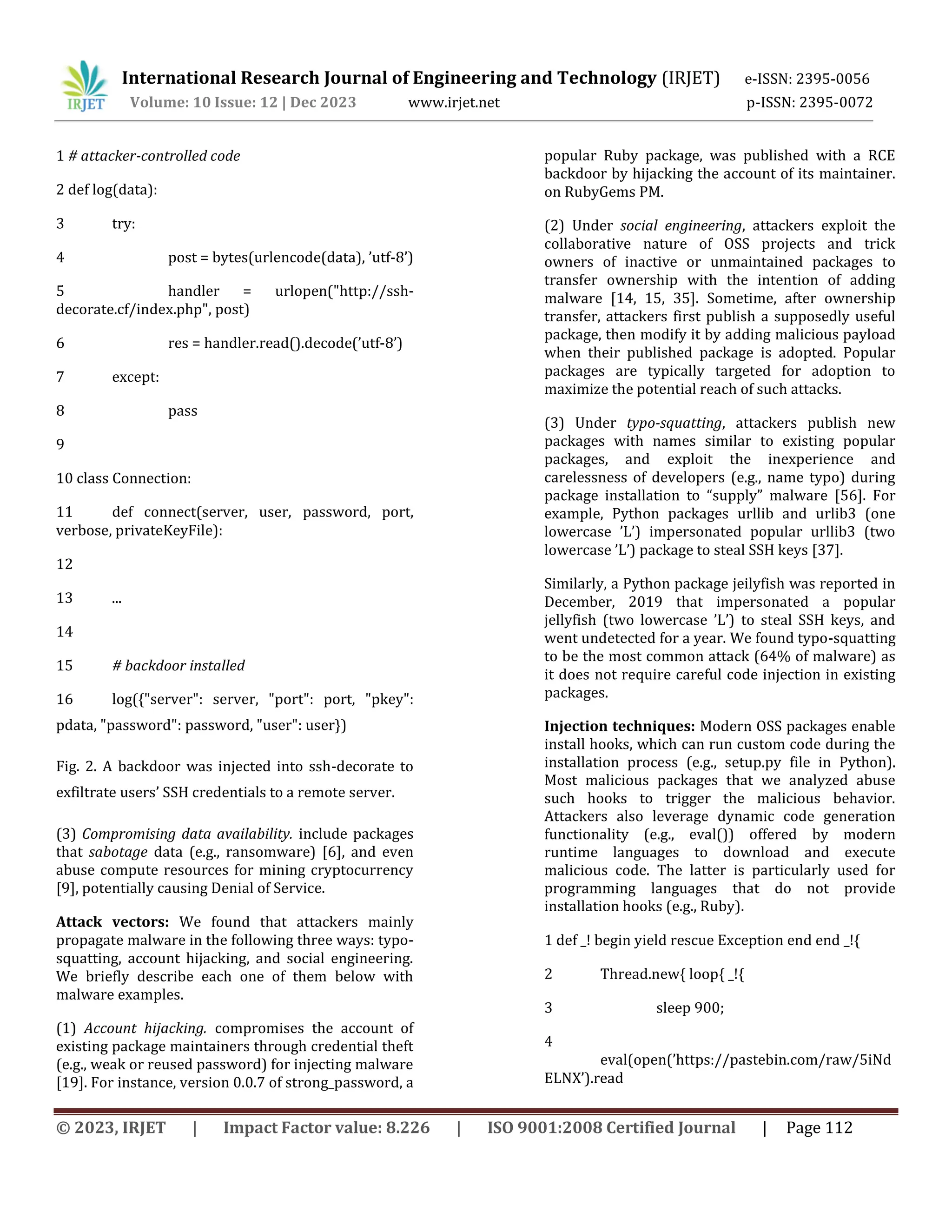 OSSCR: A framework for detecting Software Supply Chain “Risks” in Open- source Software Packages ...