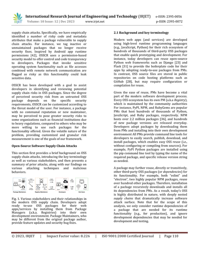 OSSCR: A framework for detecting Software Supply Chain “Risks” in Open- source Software Packages ...