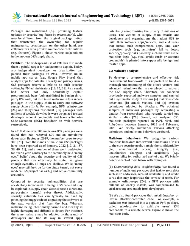 OSSCR: A framework for detecting Software Supply Chain “Risks” in Open- source Software Packages ...