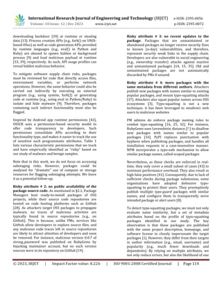 OSSCR: A framework for detecting Software Supply Chain “Risks” in Open- source Software Packages ...