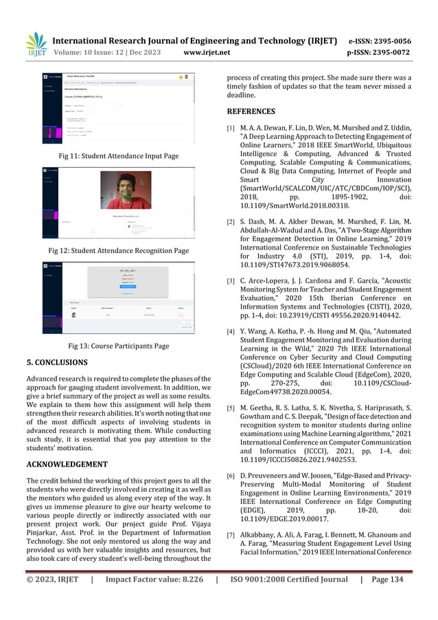STUDENT ENGAGEMENT MONITORING IN ONLINE LEARNING ENVIRONMENT USING FACE DETECTION | PDF ...