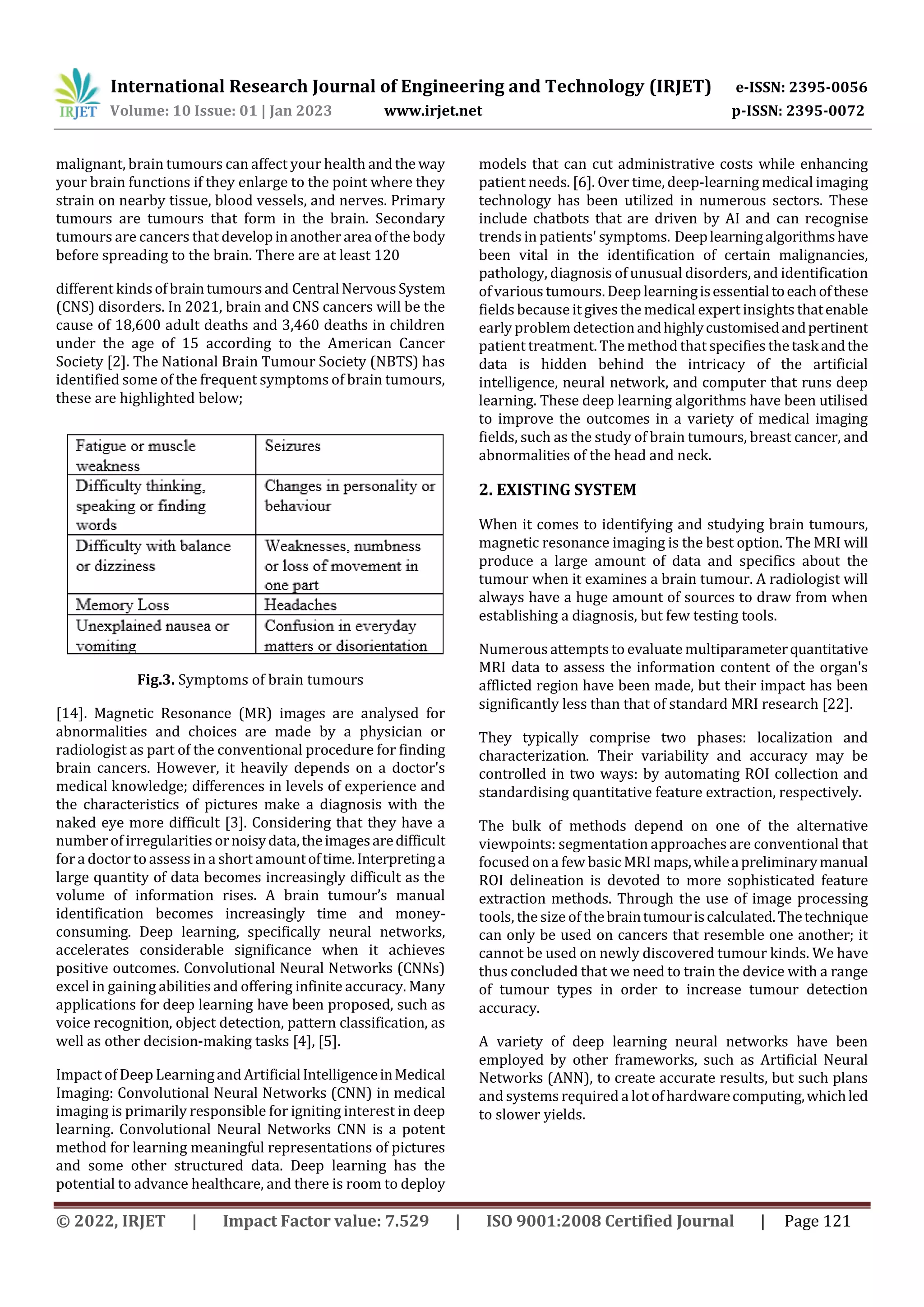 Intracranial-Tumor Detection and Classification System using Convnet and Transfer Learning | PDF ...