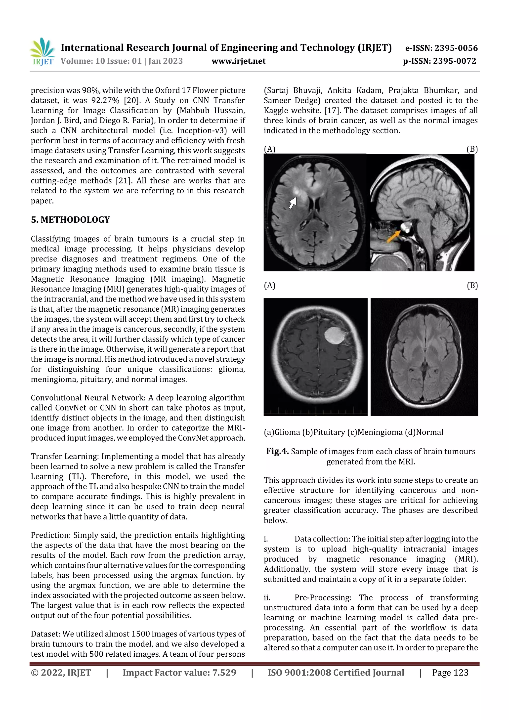 Intracranial-Tumor Detection and Classification System using Convnet and Transfer Learning | PDF ...