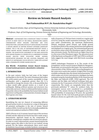 Review on Seismic Hazard Analysis | PDF