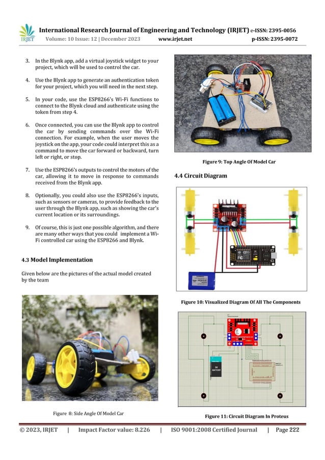 Design and Implementation of a Wi-Fi Controlled Car Using NodeMCU, Arduino UNO, and Blynk IOT ...