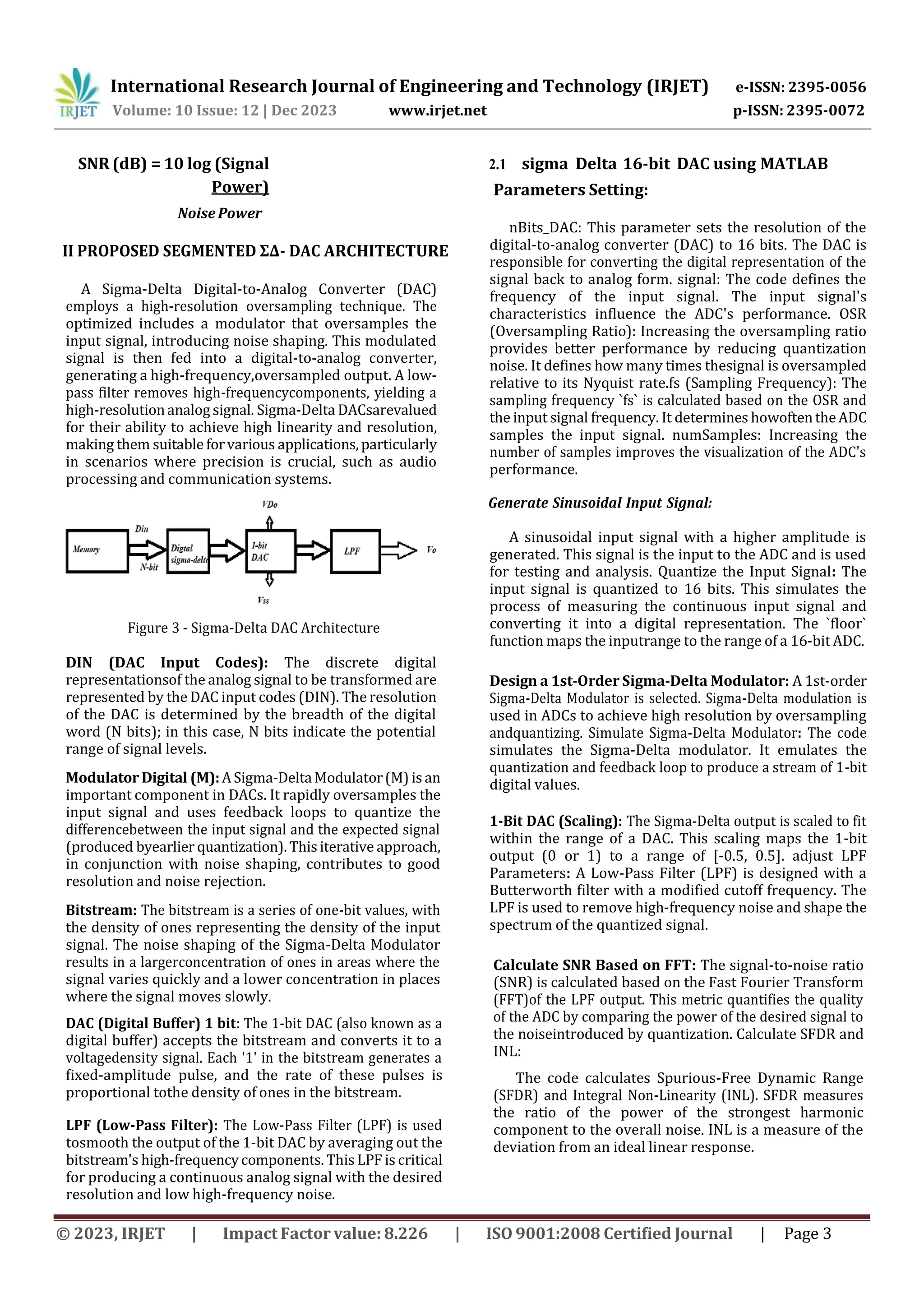 Segmented Sigma Delta DAC using Coarse and Fine Architecture | PDF