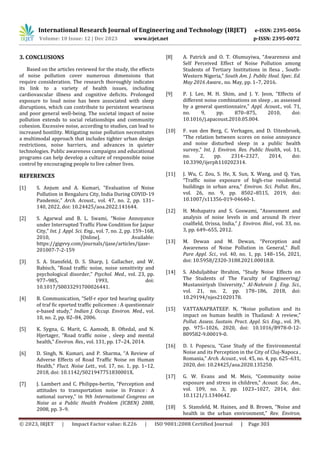 Traffic Noise Pollution and Its Health Implications on Humans: A Review ...