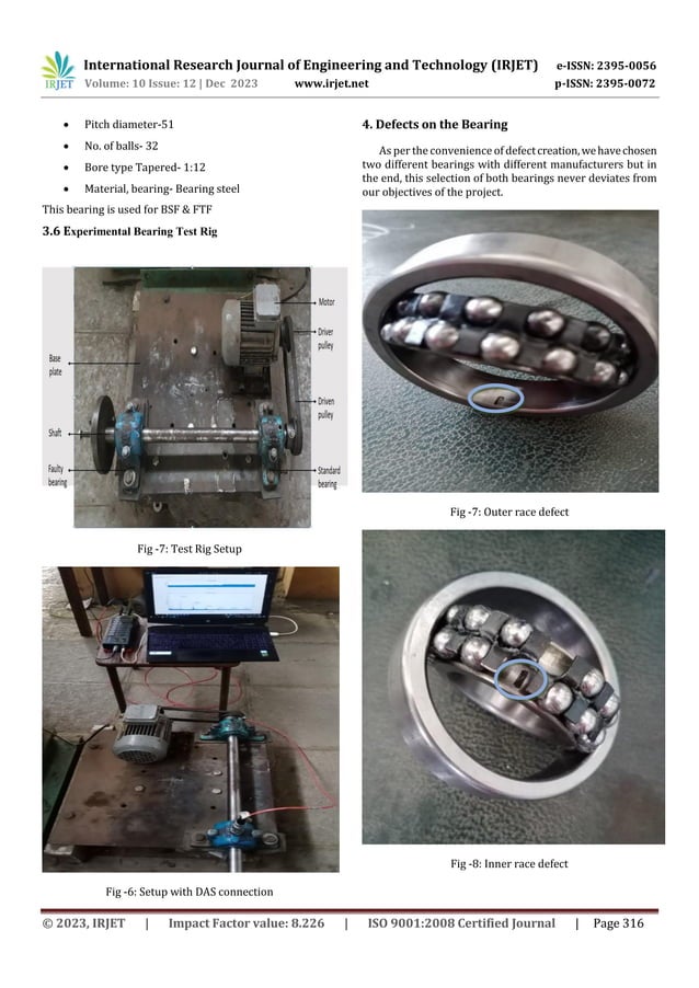 Conditioning Monitoring of Ball Bearing Using Vibrational Analysis | PDF