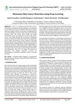 Melanoma Skin Cancer Detection using Deep Learning | PDF