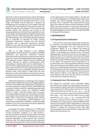 Automated Cover Text-based Linguistic Steganographic Model Using LSTM and Huffman Coding | PDF