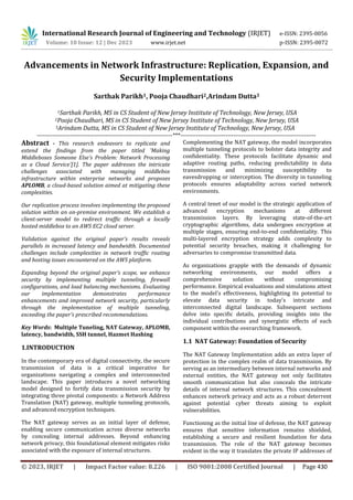 Advancements in Network Infrastructure: Replication, Expansion, and Security Implementations | PDF