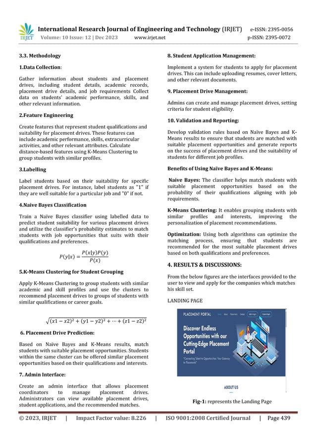 Campus Placement Hub using K-Means Clustering Algorithm | PDF