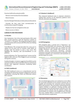 Empowering Volunteers and NGOs: A Digital Connection Hub | PDF