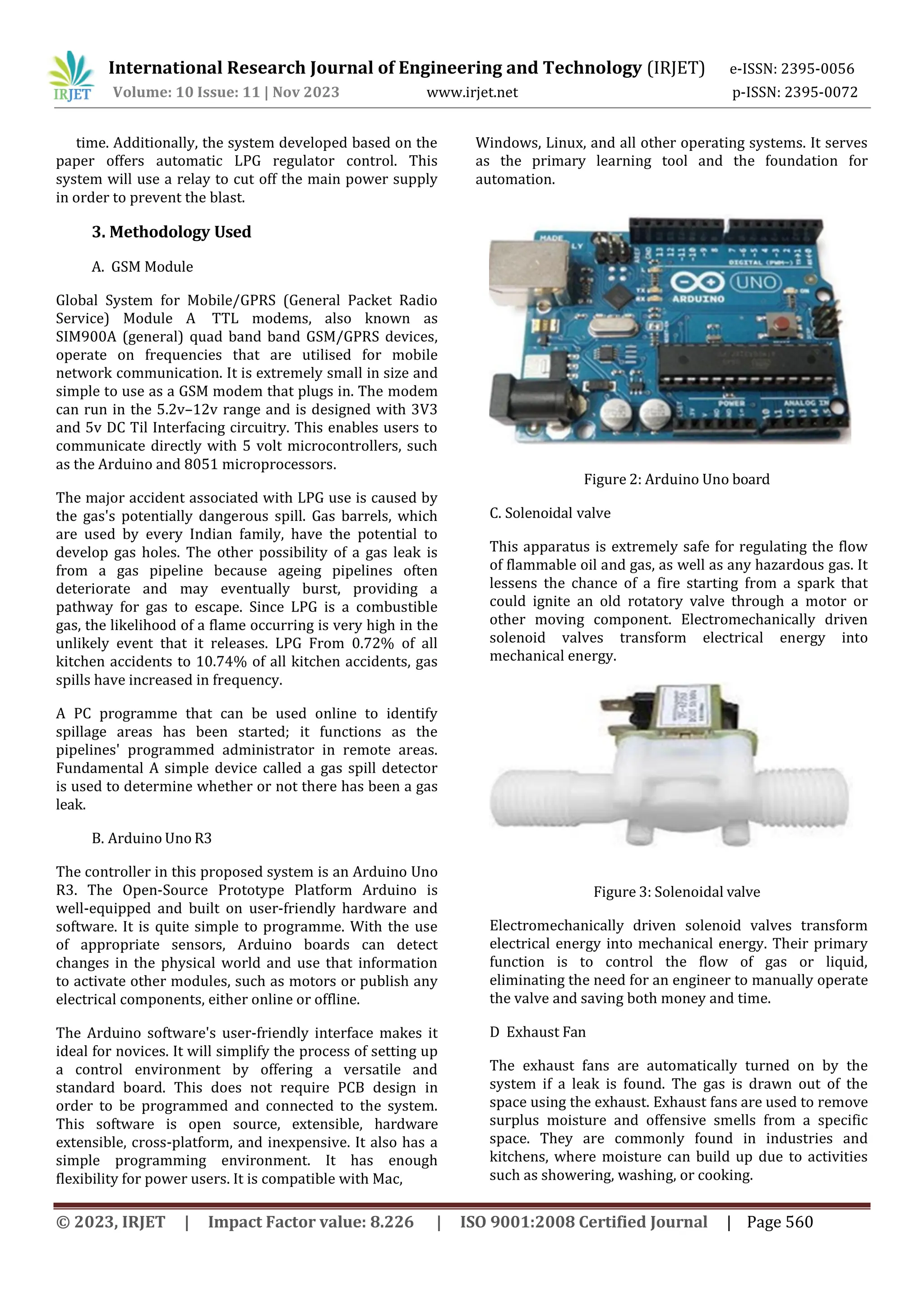 Design Of Advanced Lpg Leakage Detection And Gas Leakage Accident