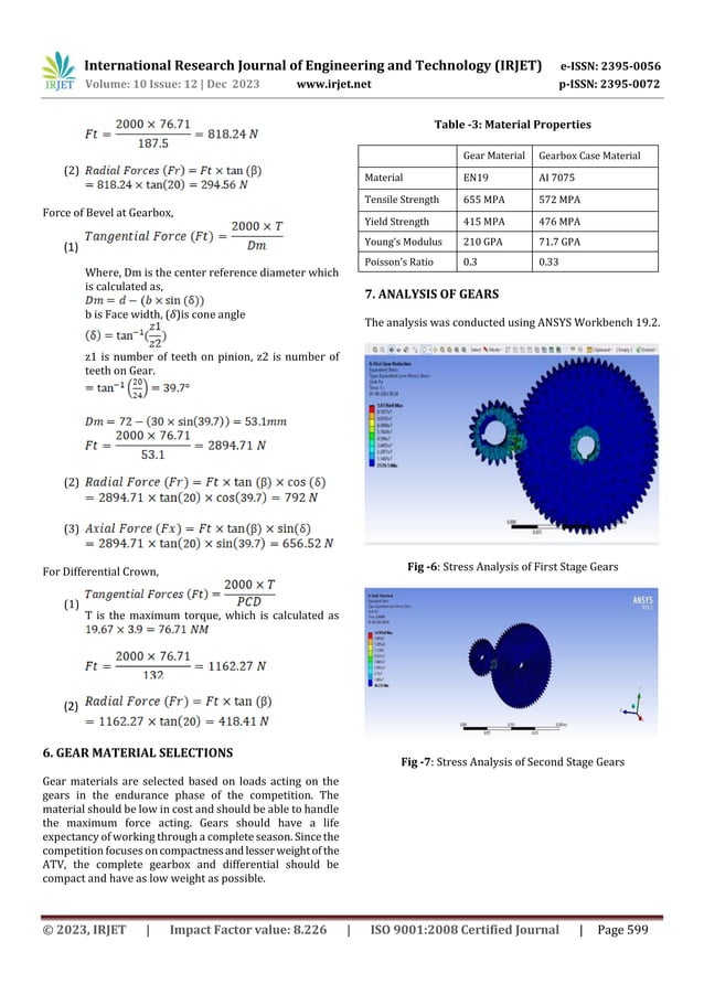 Design and Analysis of a 4 Wheel Drive Transmission for BAJA SAE | PDF ...