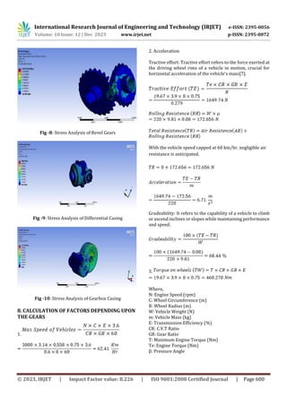 Design and Analysis of a 4 Wheel Drive Transmission for BAJA SAE | PDF