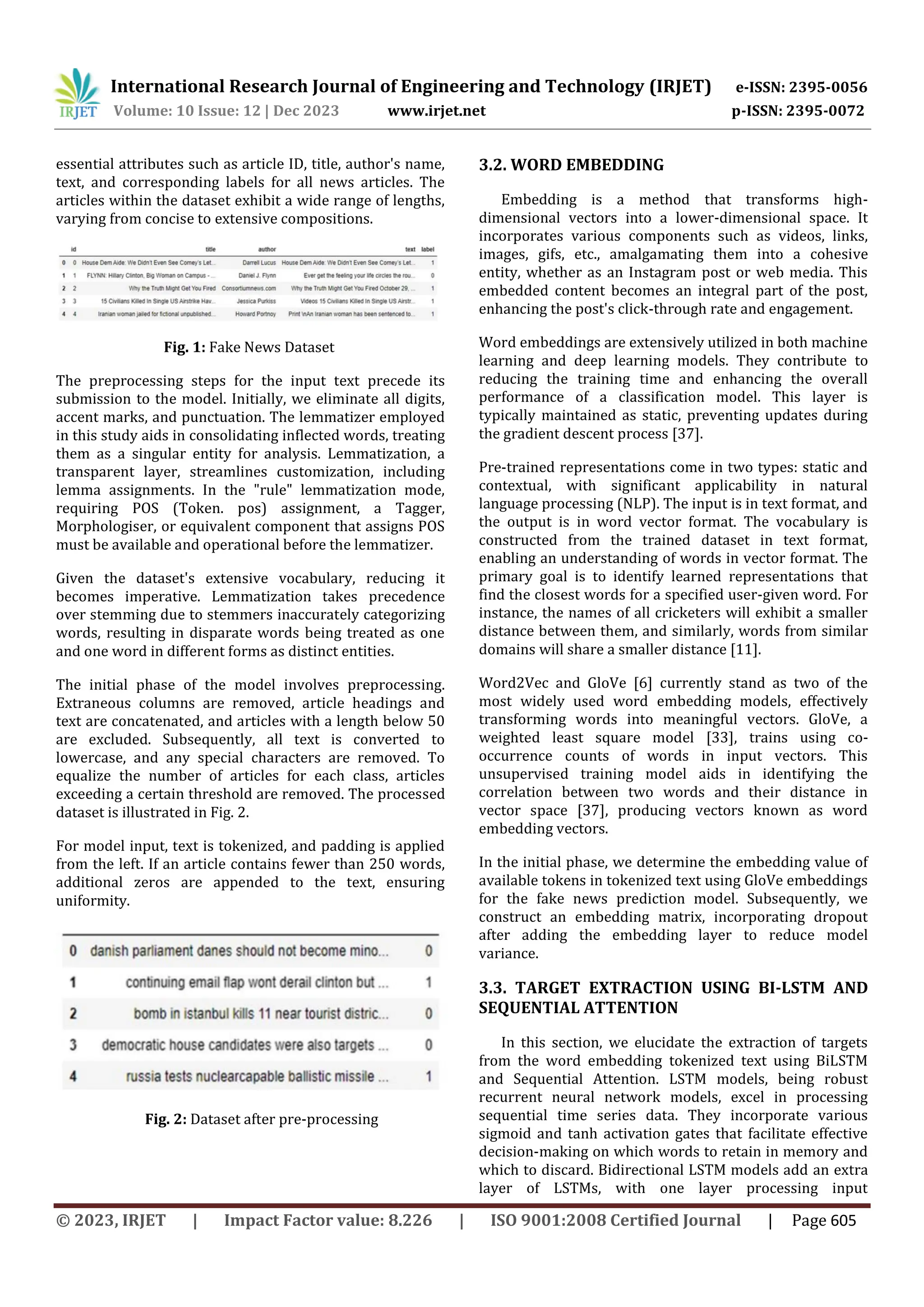 A Novel Approach To Fake News Detection Using Bi Directional Lstm