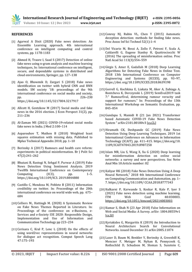 A Novel Approach To Fake News Detection Using Bi Directional Lstm Neural Network Model Pdf