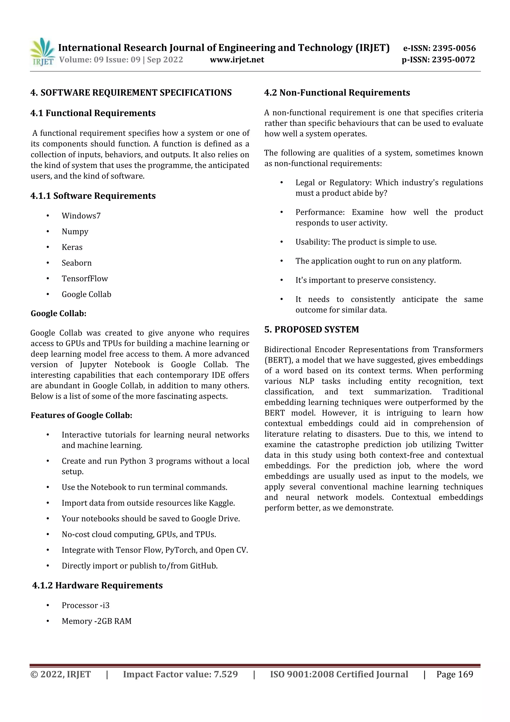 Classification of Disastrous Tweets on Twitter using BERT Model | PDF