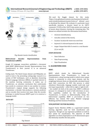 Classification of Disastrous Tweets on Twitter using BERT Model | PDF