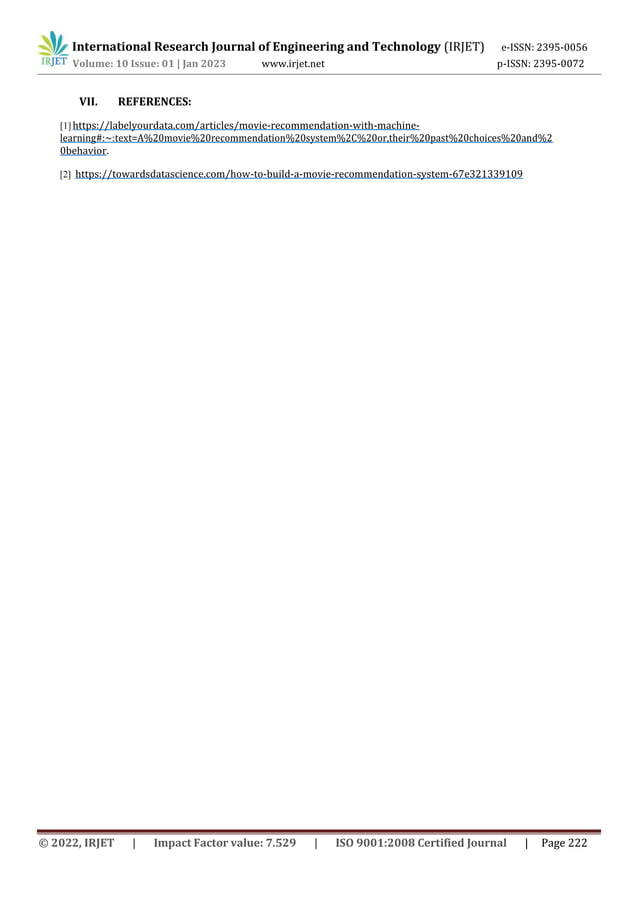 MOVIE RECOMMENDATION SYSTEM | PDF