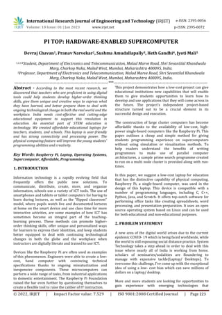 PI TOP: HARDWARE-ENABLED SUPERCOMPUTER | PDF | Laptops | Computing