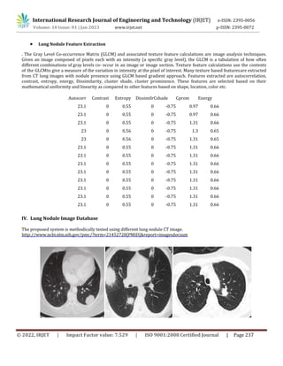 Lung Nodule Feature Extraction and Classification using Improved Neural NetworkAlgorithm | PDF