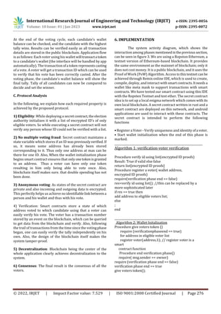 Online Voting System Using Blockchain Technology | PDF