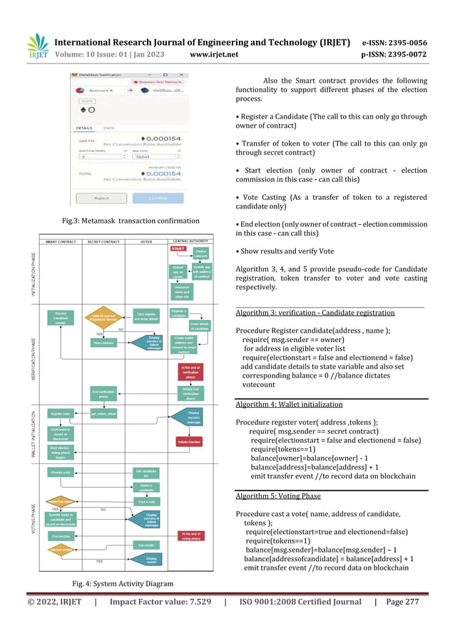 Online Voting System Using Blockchain Technology | PDF