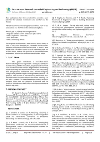 Online Voting System Using Blockchain Technology | PDF