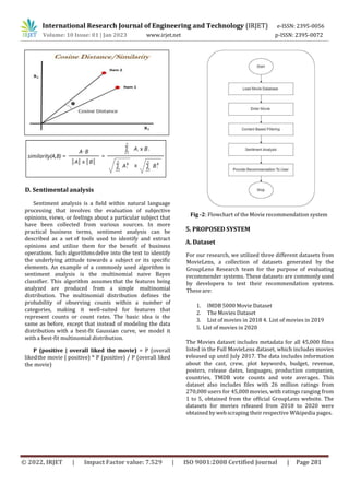 ENTERTAINMENT CONTENT RECOMMENDATION SYSTEM USING MACHINE LEARNING | PDF