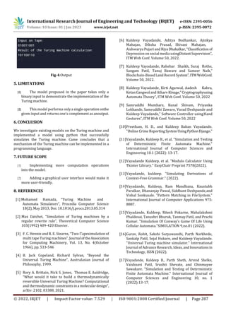 Simulation of Turing Machine | PDF