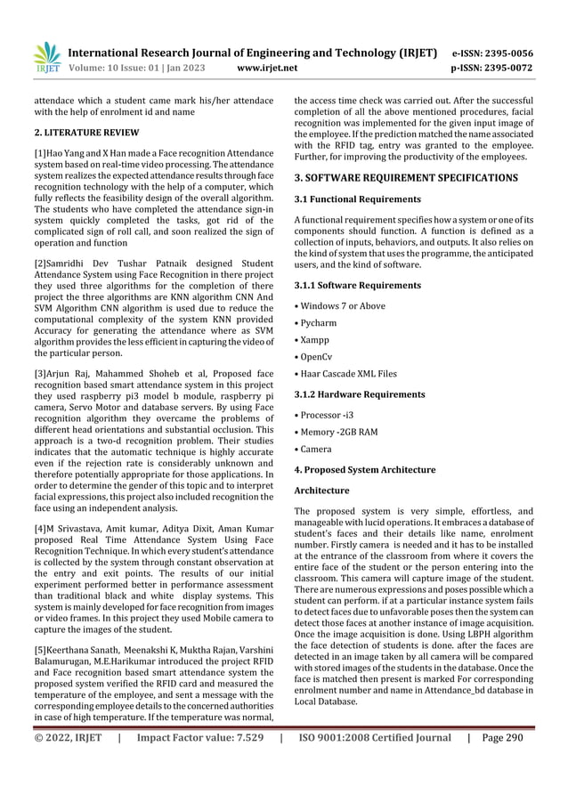 Development of an Automatic & Manual Class Attendance System using Haar Cascade-based Facial ...