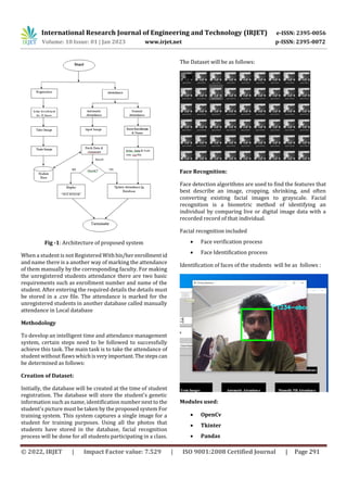 Development of an Automatic & Manual Class Attendance System using Haar Cascade-based Facial ...