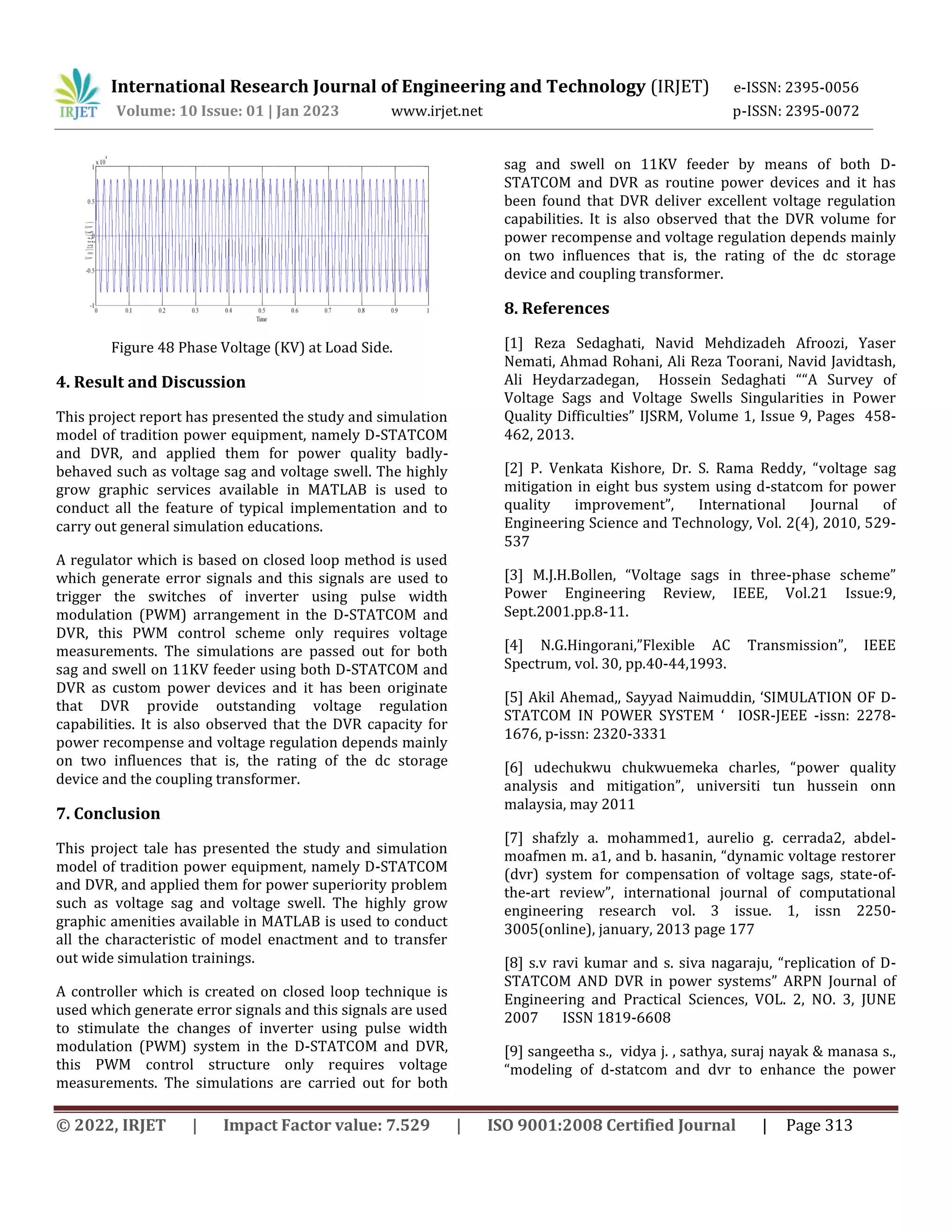Power Quality Improvement Using Dvr Dynamic Voltage Restorer Of Power Distribution Network Pdf