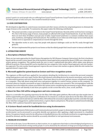 Virtual Mouse Control Using Hand Gestures | PDF