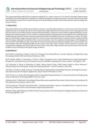 Virtual Mouse Control Using Hand Gestures | PDF