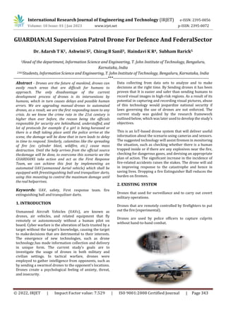 GUARDIAN:AI Supervision Patrol Drone For Defence And FederalSector | PDF