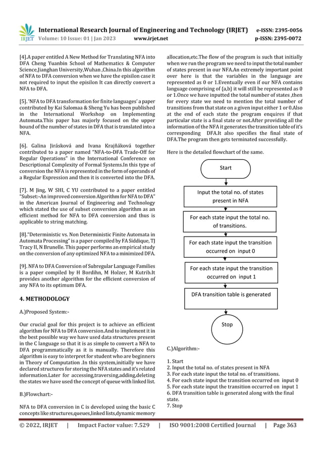 NFA to DFA conversion in C | PDF