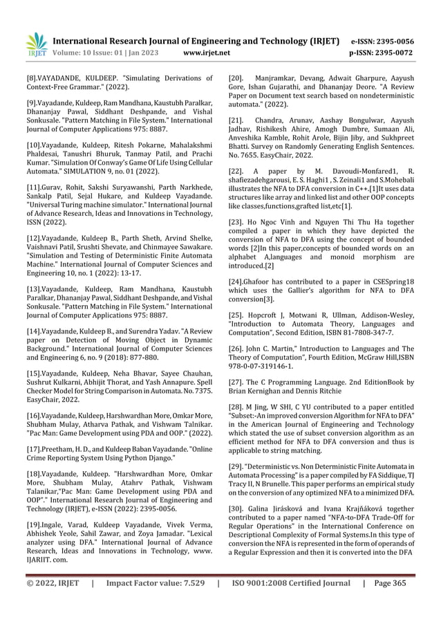 NFA to DFA conversion in C | PDF