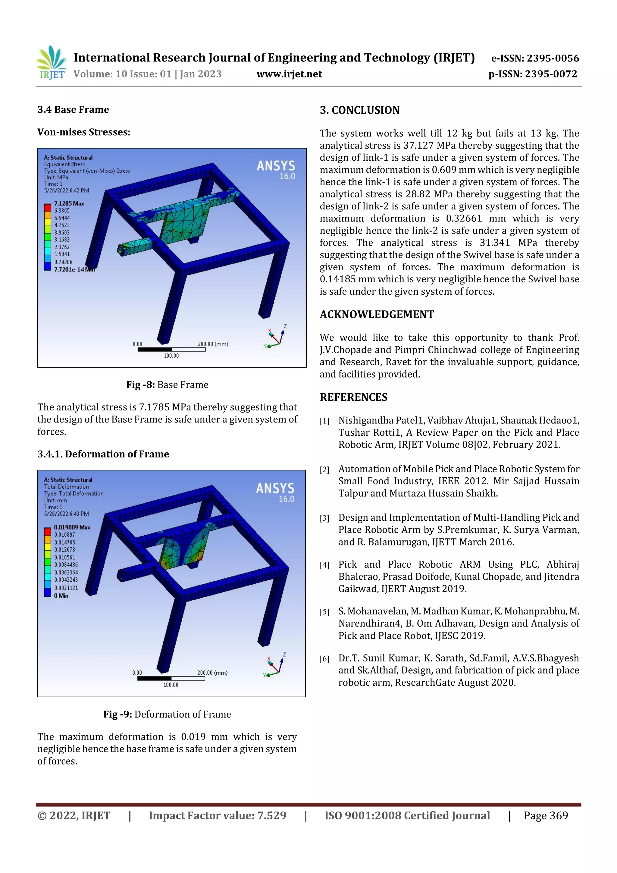 Design and Development of a 3-axis Pick and Place Robot for Industrial Use | PDF
