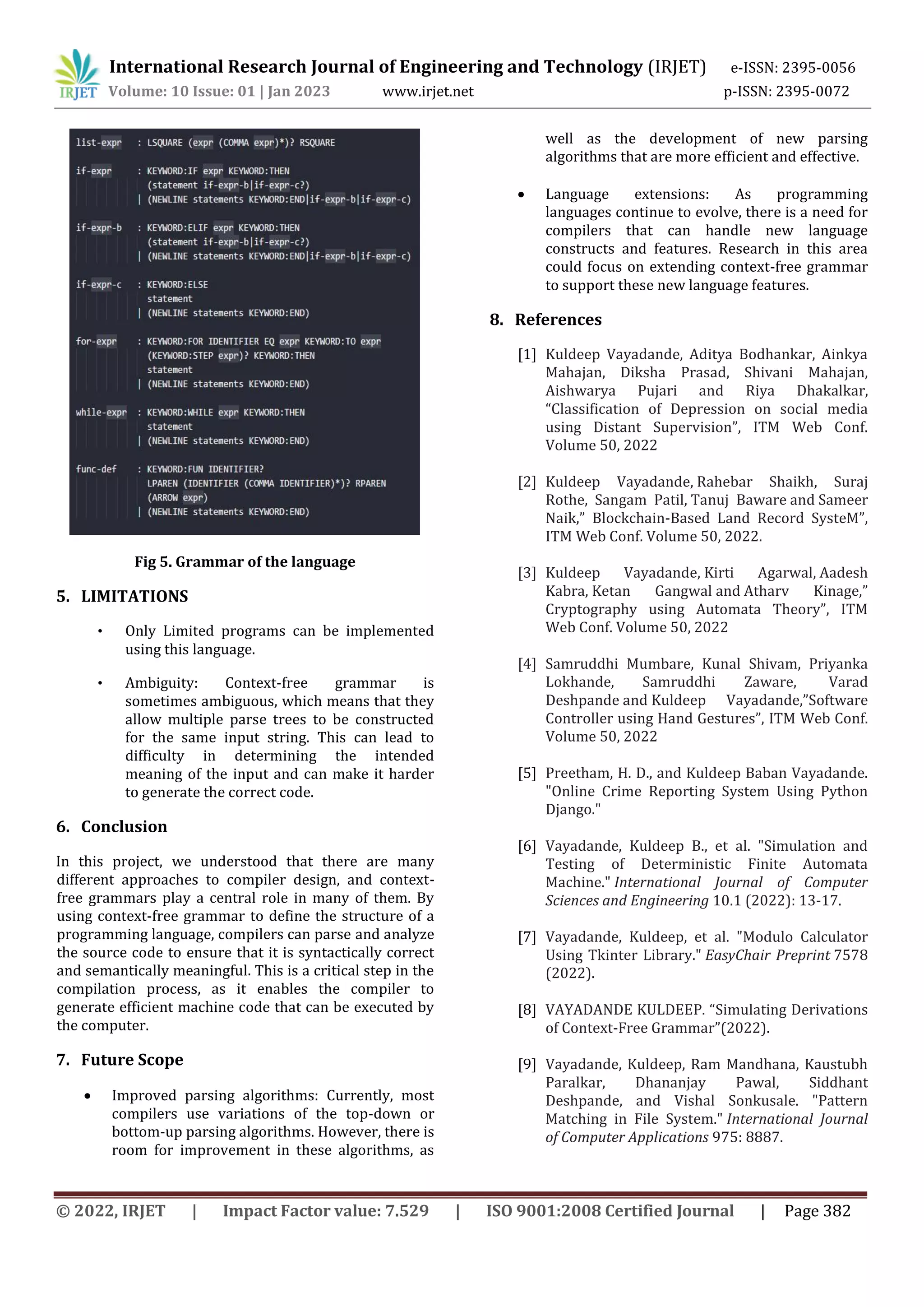 Compiler Design Using Context-Free Grammar | PDF