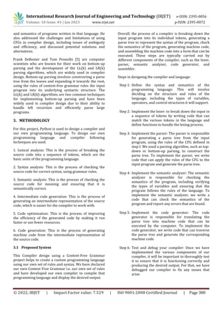 Compiler Design Using Context-Free Grammar | PDF
