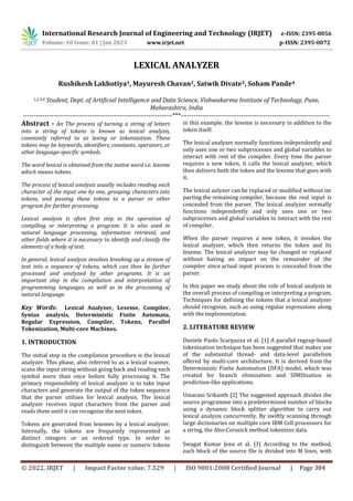 LEXICAL ANALYZER | PDF